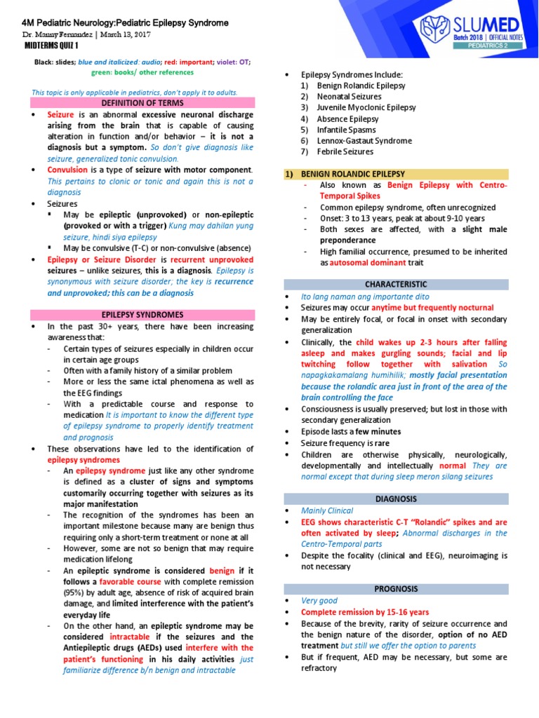 Pediatric Neurology Pediatric Epilepsy Syndrome Pdf Epilepsy