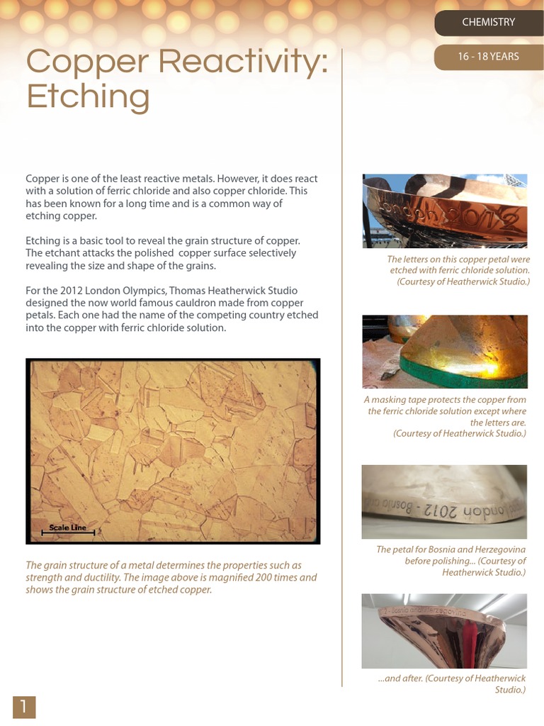 Copper Etching Process Explained | PDF | Printed Circuit Board | Copper