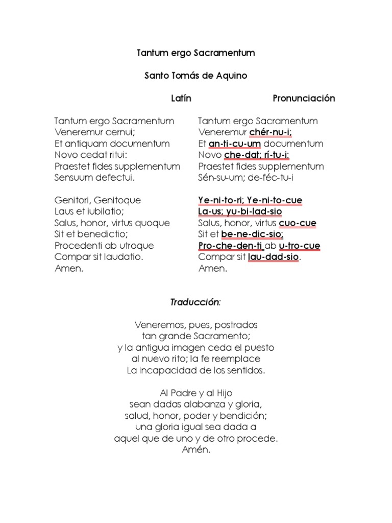 Tantum Ergo Sacramentum