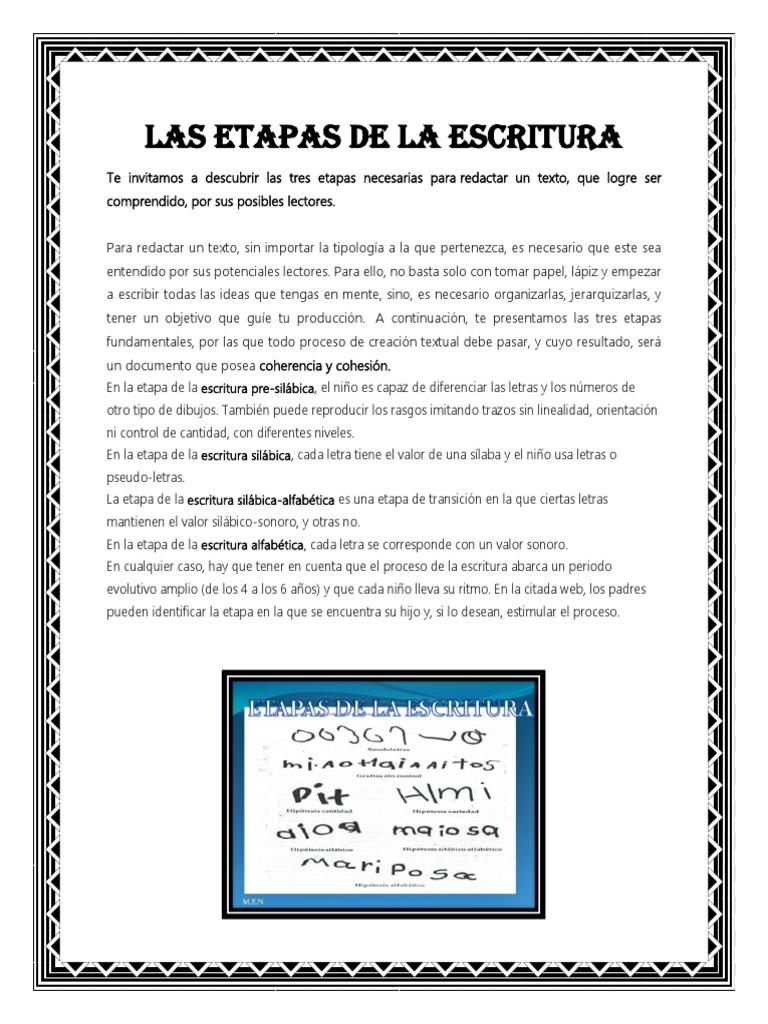 Las Etapas de La Escritura | Escritura | Ensayos