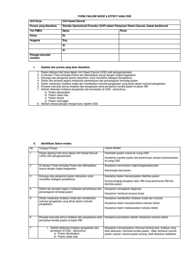 Form Failure Mode Ugd | PDF