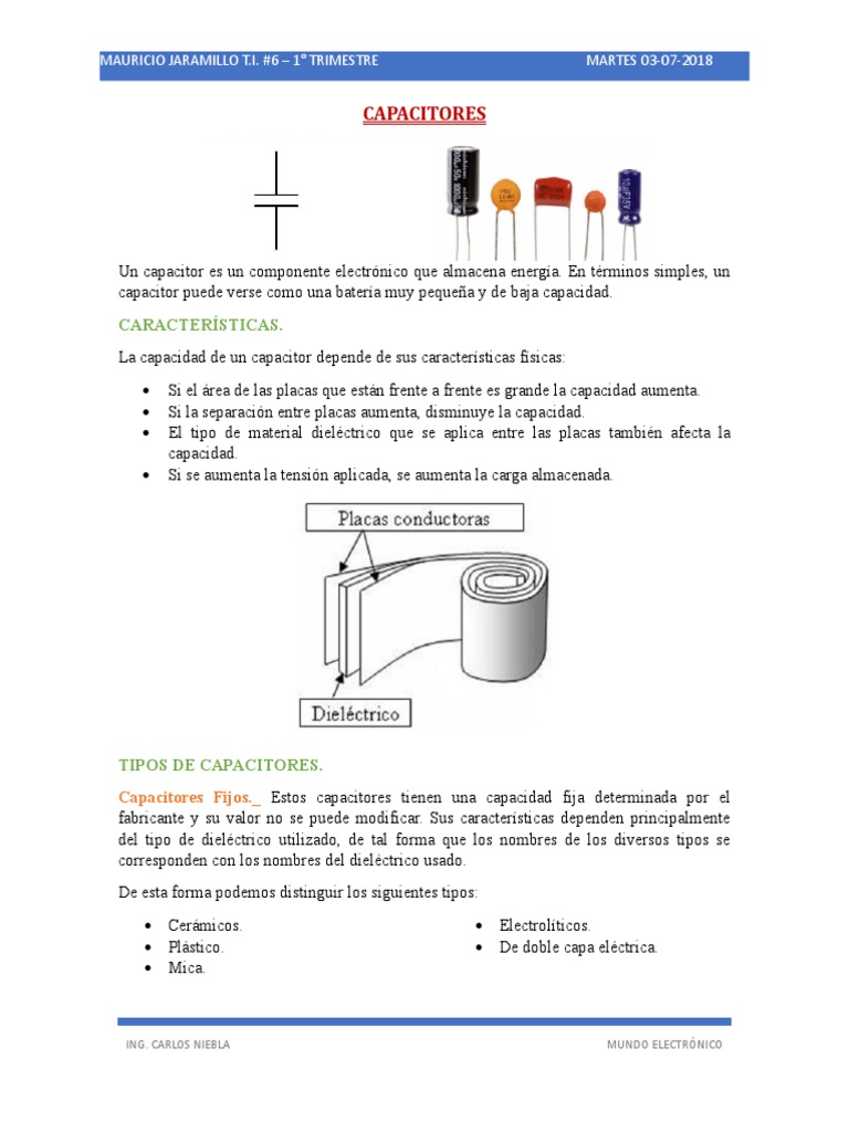 Consulta 6 (Capacitores) | PDF | Condensador | Corriente eléctrica