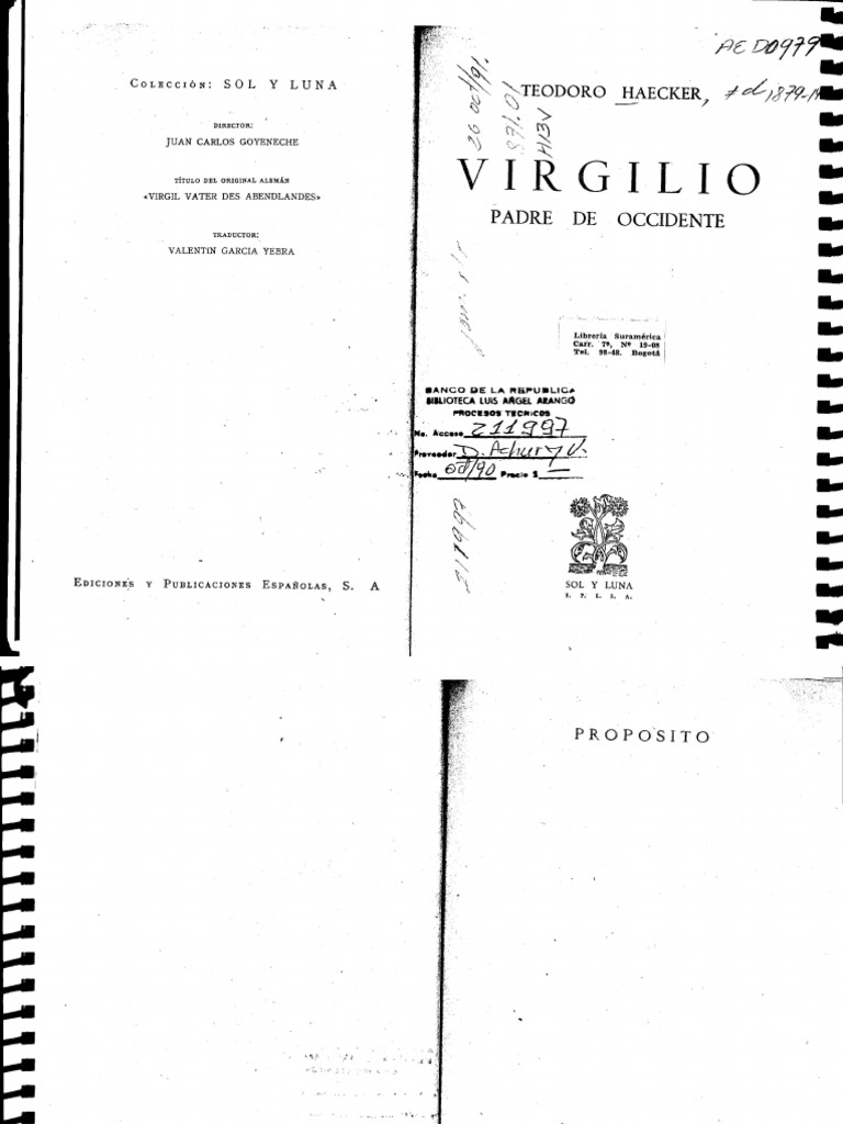 Virgilio. Padre de Occidente - Theodor Haecker | PDF