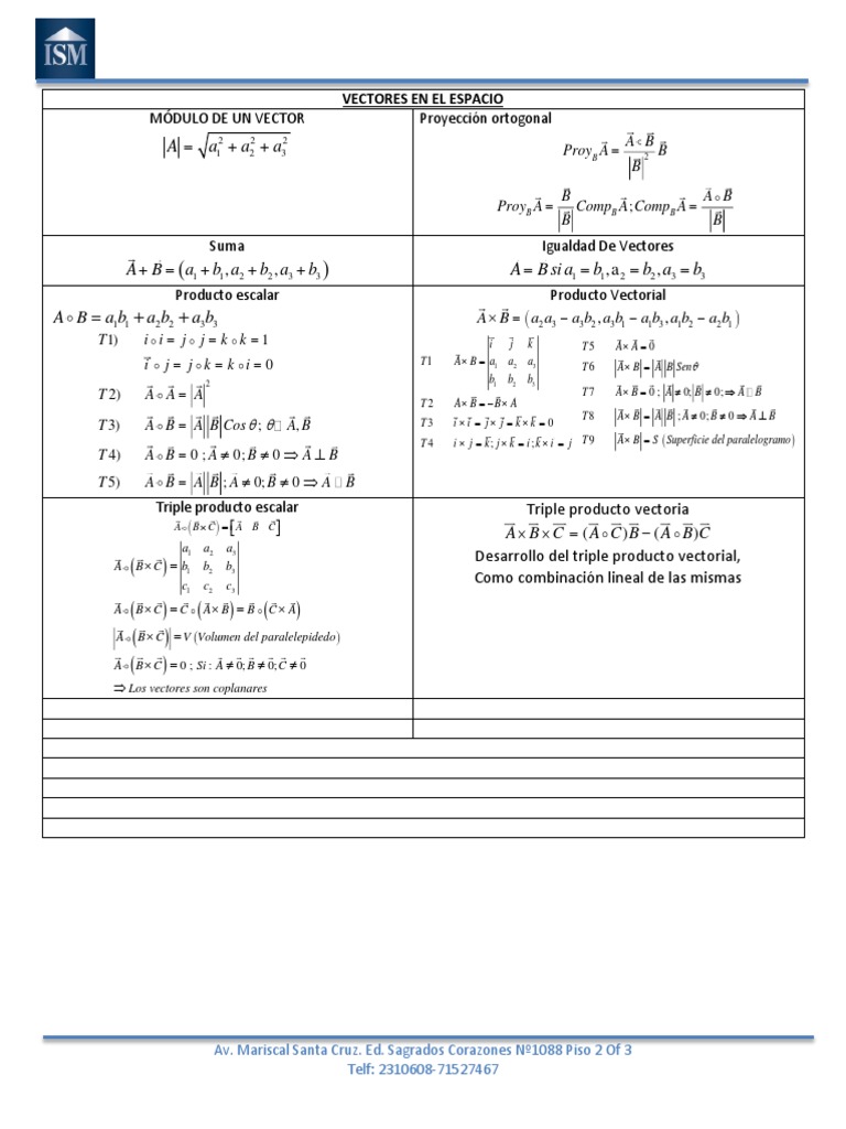 1 Vectores en El Espacio | PDF | Vector Euclidiano | Escalar (Matemáticas)
