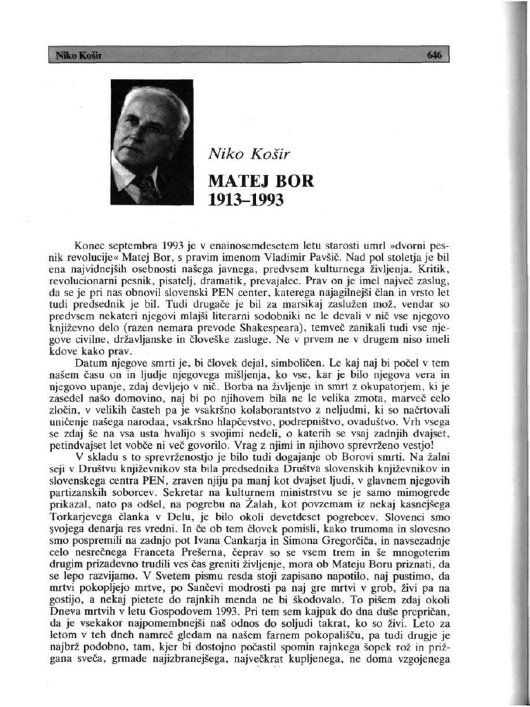 About Matej Bor | PDF