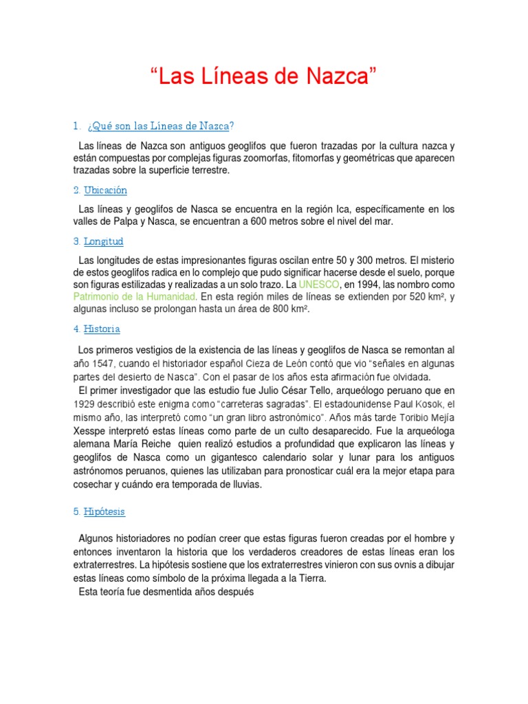 Las Líneas de Nazca | PDF