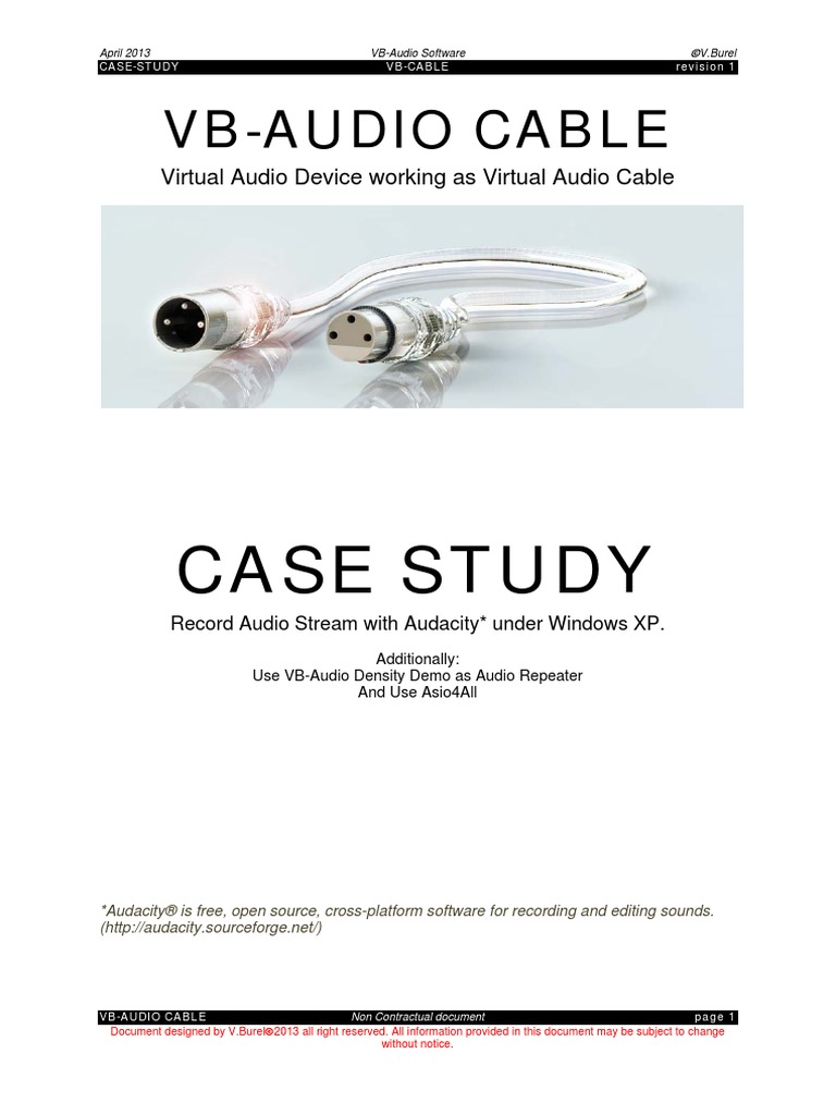 Vb-Audio Cable: Case Study | PDF | Input/Output | Device Driver