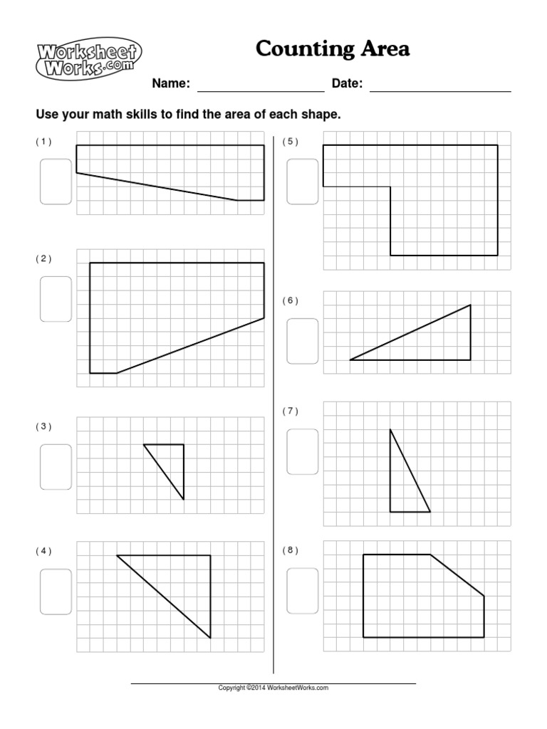 WorksheetWorks Counting Area 1 | PDF