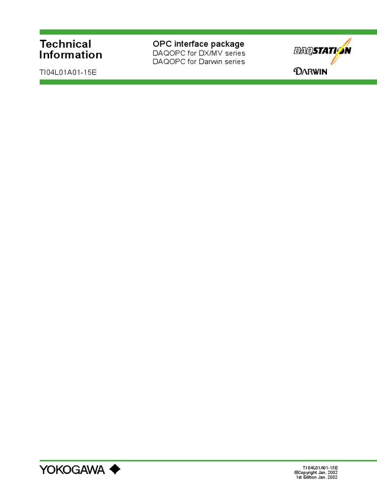 Technical Information: OPC Interface Package | PDF | Software | Computing