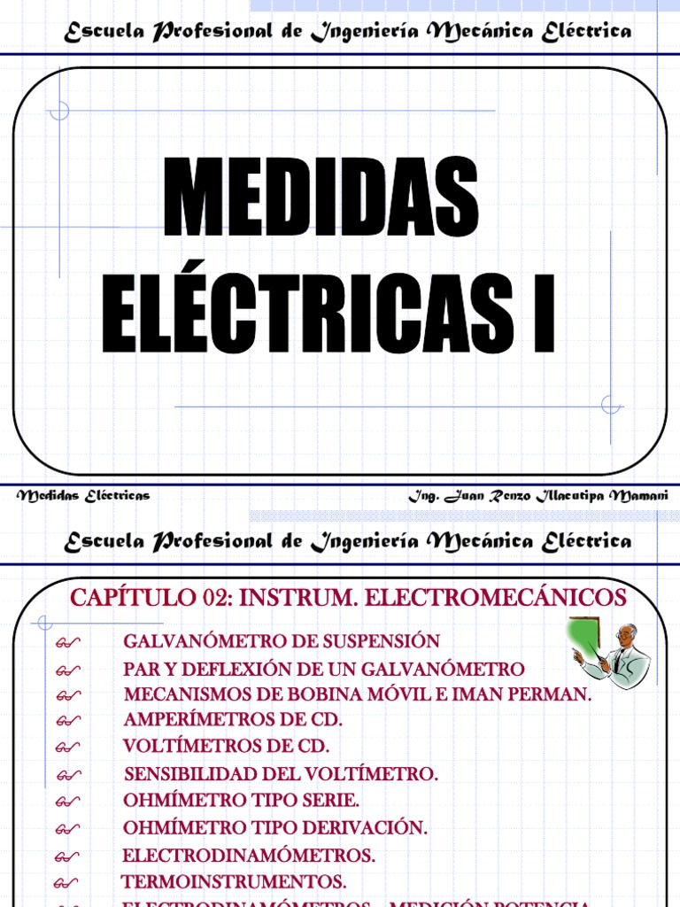 Cap II. Medidas Eléctricas Inst. Elect PDF | PDF | Corriente eléctrica | Resistencia Eléctrica y ...