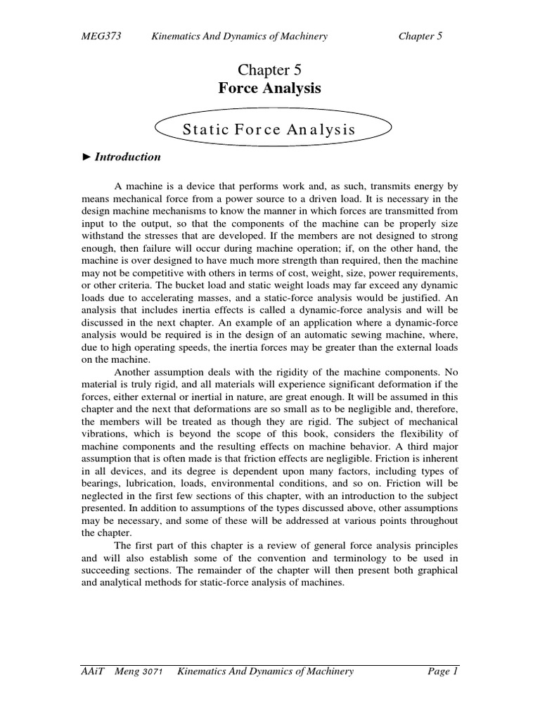 b7 Force Analysis PDF | PDF | Machines | Force