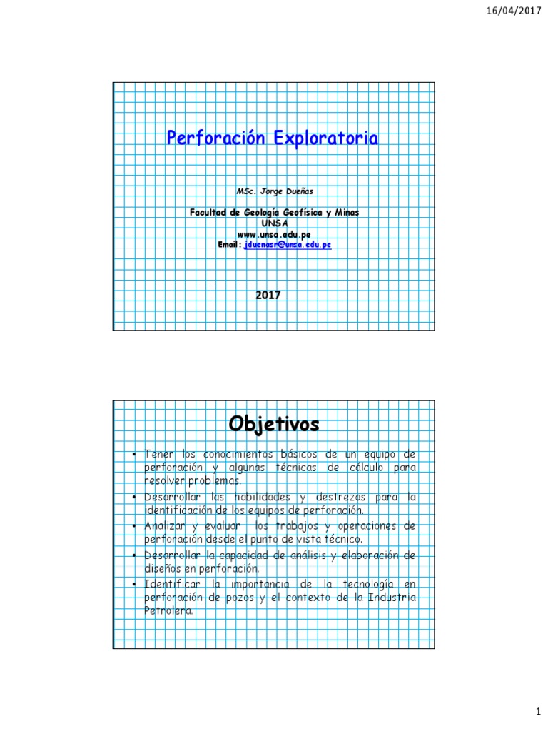 Perforación Exploratoria | PDF | Planificación | Diseño