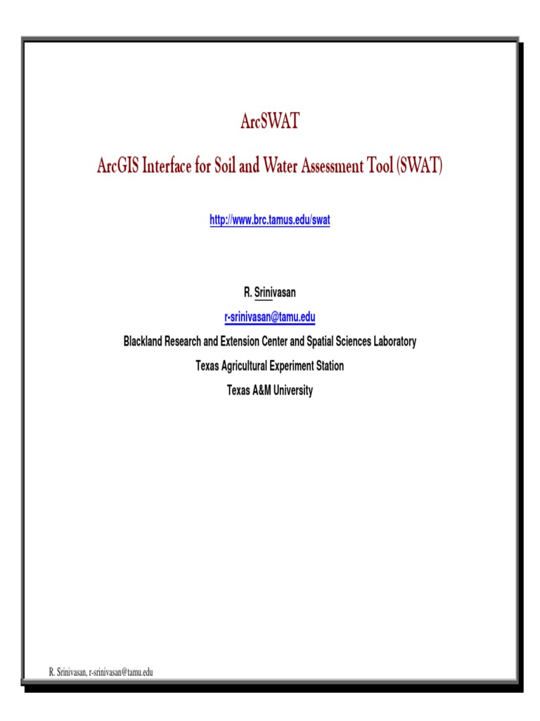 ArcSWAT: Interface for SWAT Modeling | PDF | Database Index | Menu (Computing)