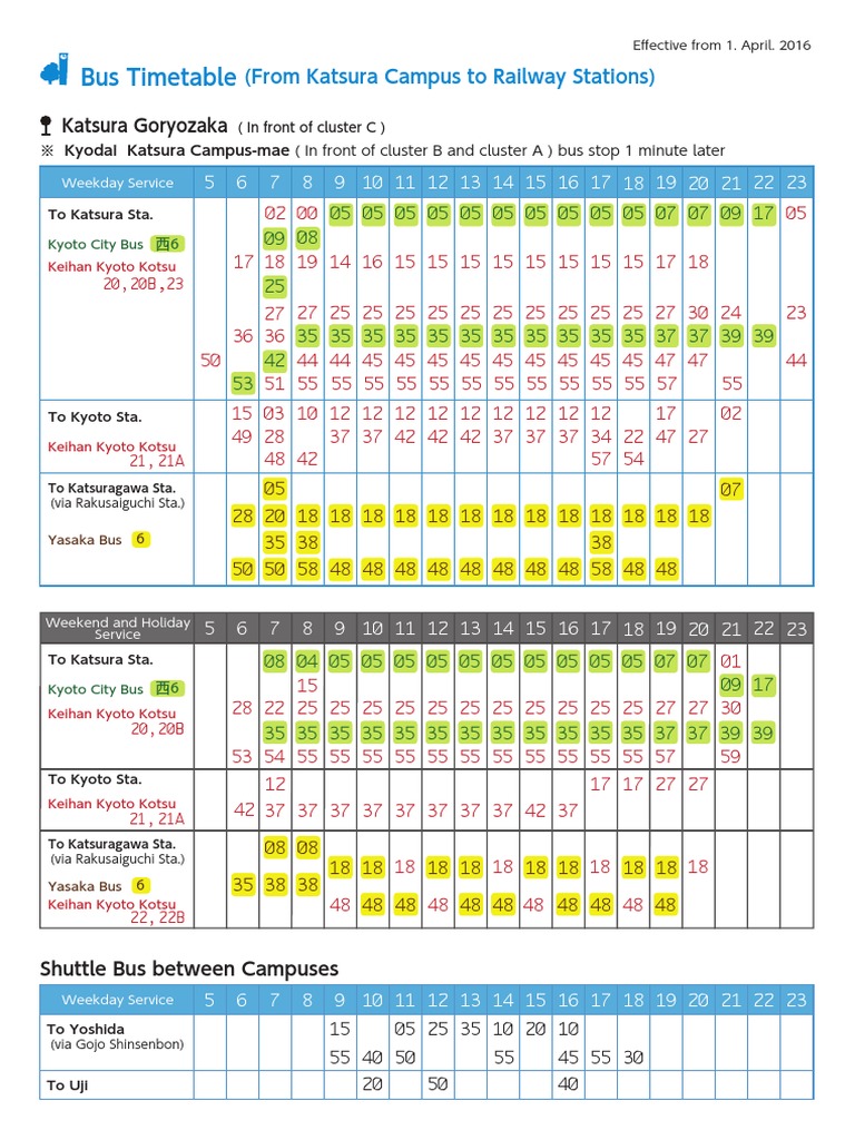 Katsura Goryozaka Return (Bus Route) | PDF | Kyoto | Public Transport