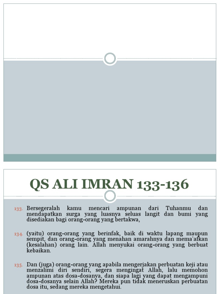 Qs Ali Imran 133-136 | PDF