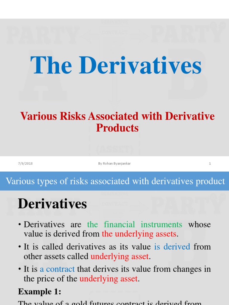 Risk Associated With Derivative Products | PDF | Derivative (Finance ...
