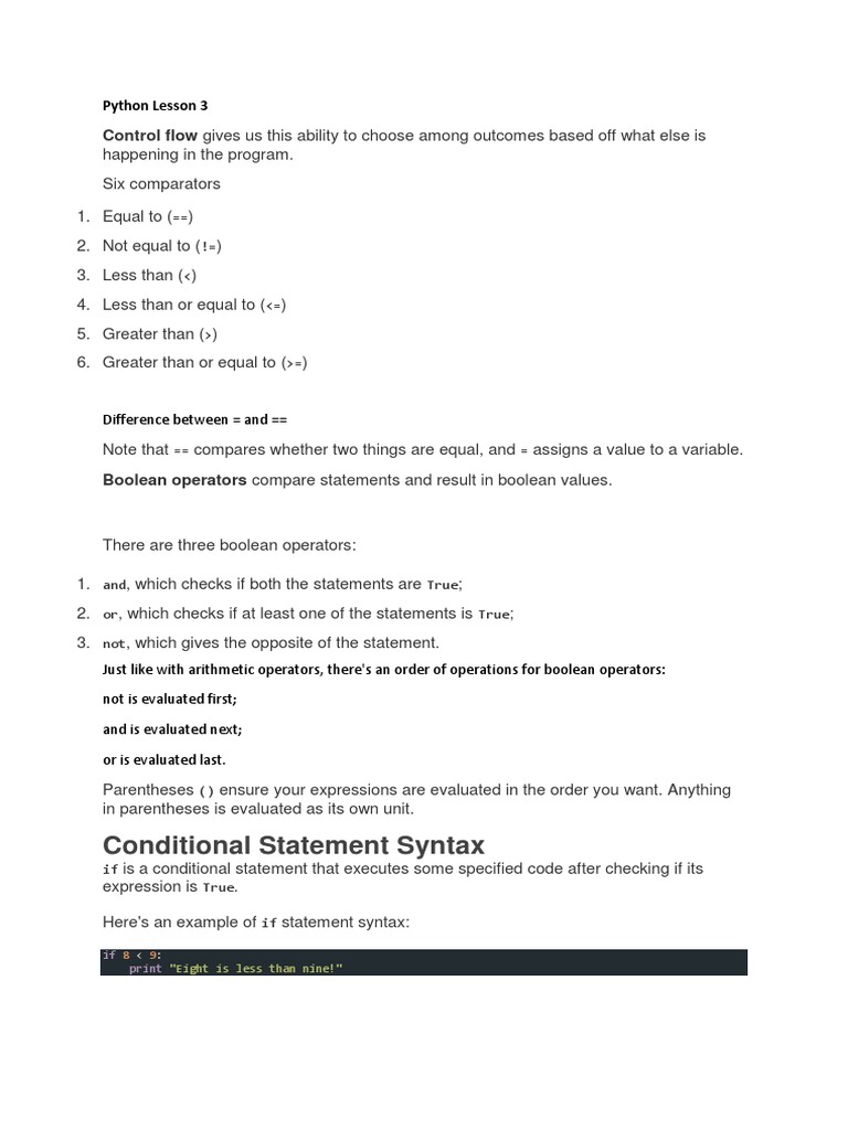 Python Lesson 3 Pdf 