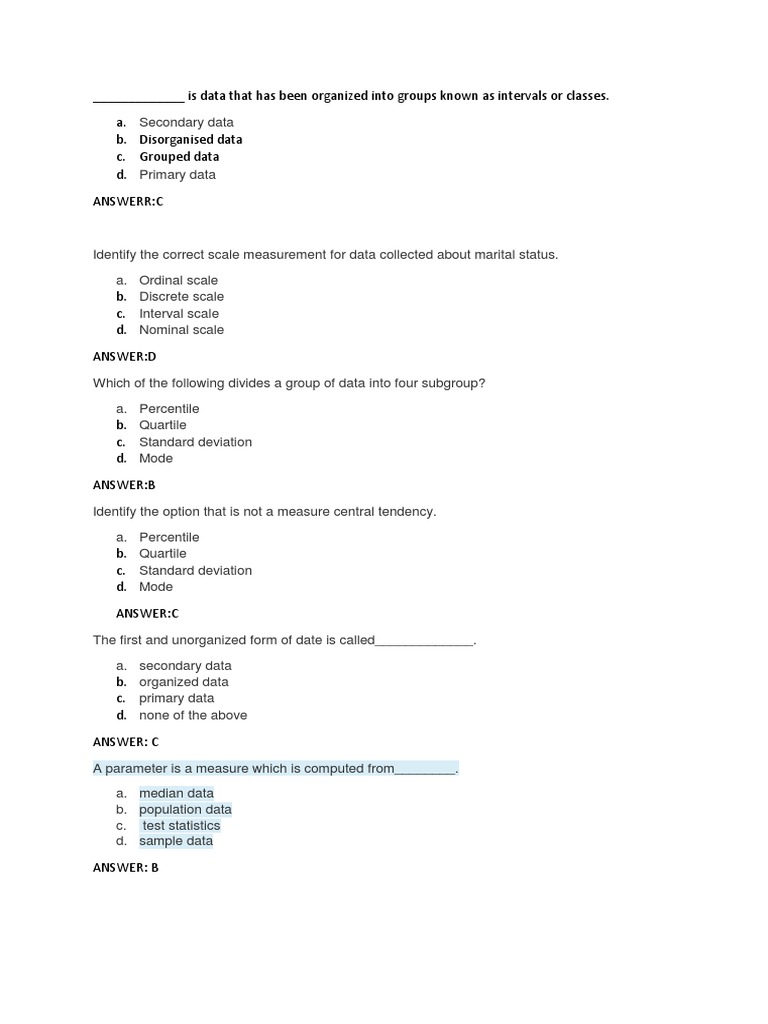 QT 600 | PDF | Arithmetic Mean | Median