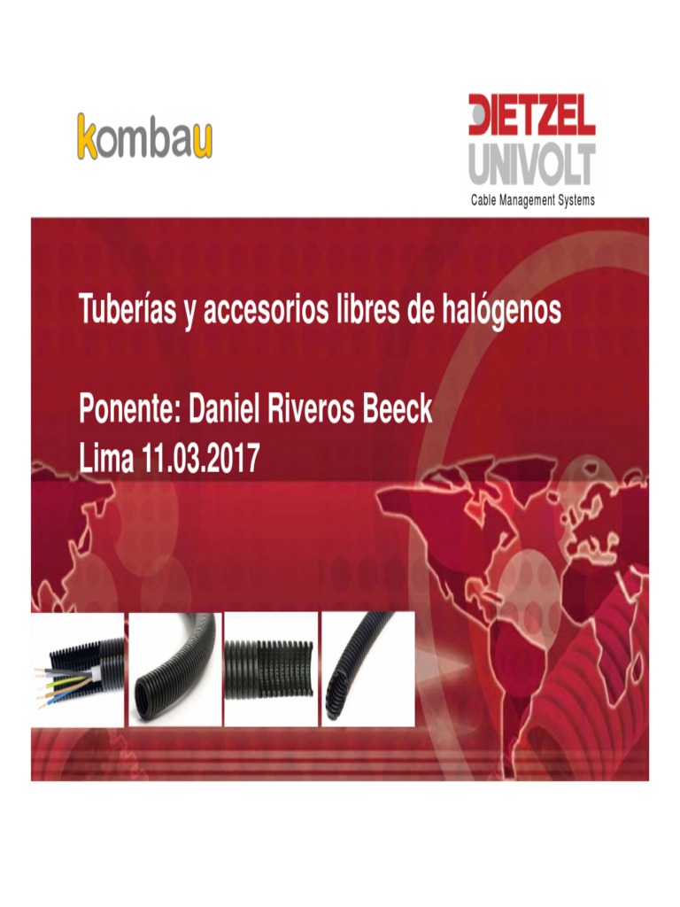 Tuberías y Canalizaciones Cero Halógenos - Daniel Riveros-Kombau | PDF ...
