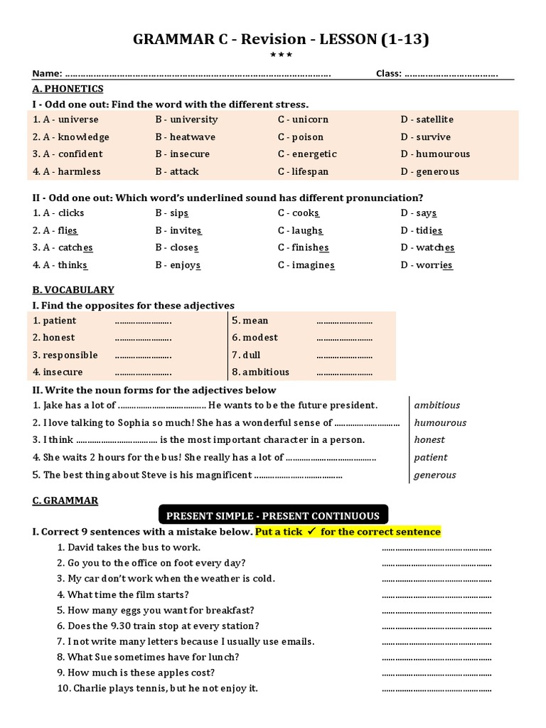 Grammar Practice | PDF | Linguistics | Syntax