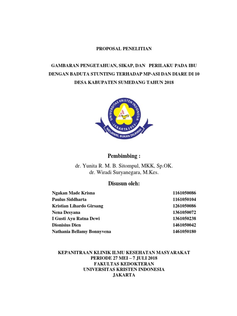 REVISI Proposal Penelitian Baduta Sampe Tinjauan Pustaka Aja | PDF