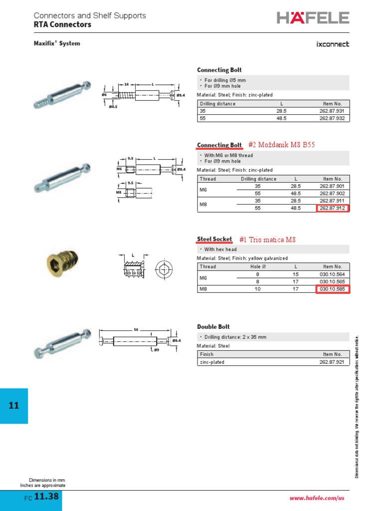 1.1. E-Bolt M8x55 and Trio Matica M8 Za MaxiFix Fi 35 D | PDF ...