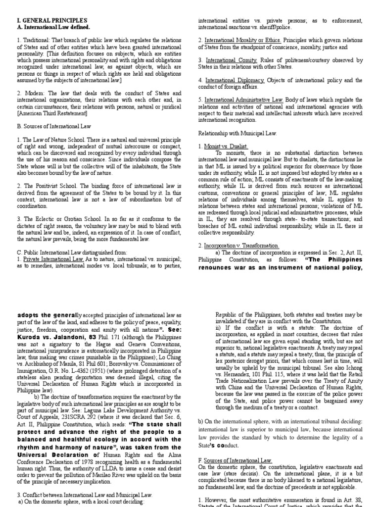 Nature and Concepts of PIL | PDF | International Law | Precedent