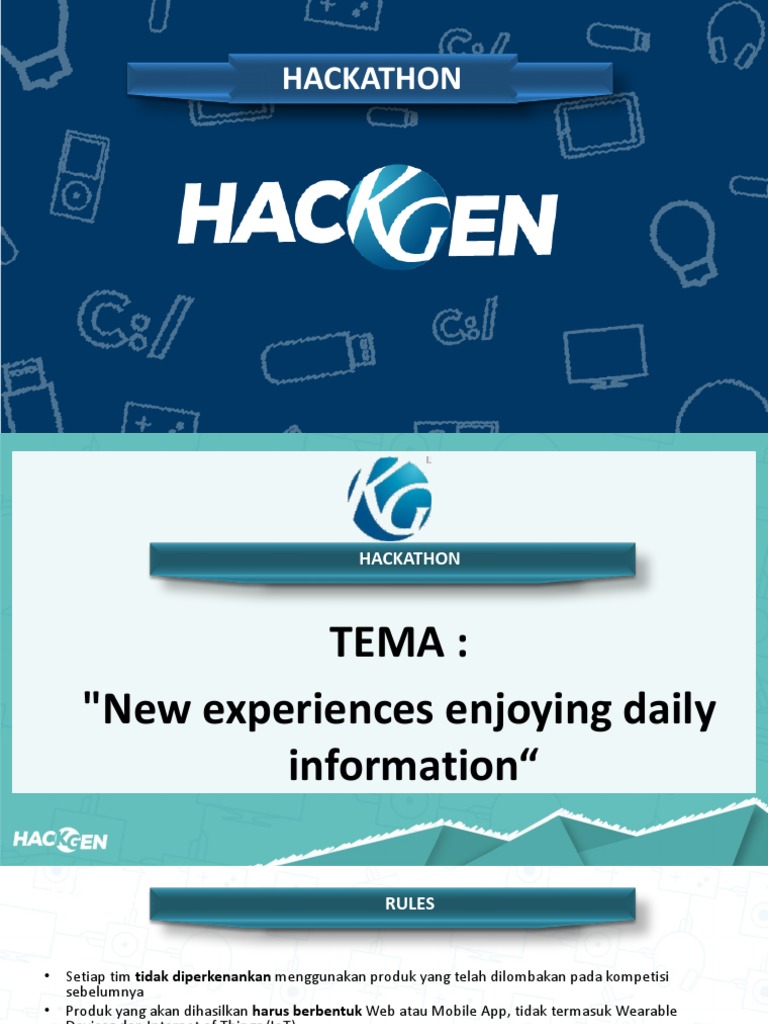 Rule Book Hackathon - HacKGen 2018 | PDF