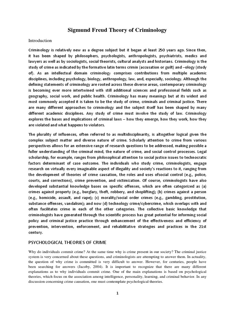 Assignment - Criminology | Id | Criminology