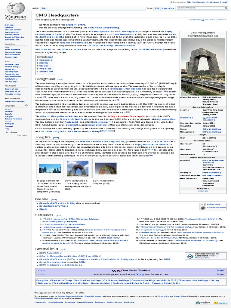 CMG Headquarters - Wikipedia | PDF | Business