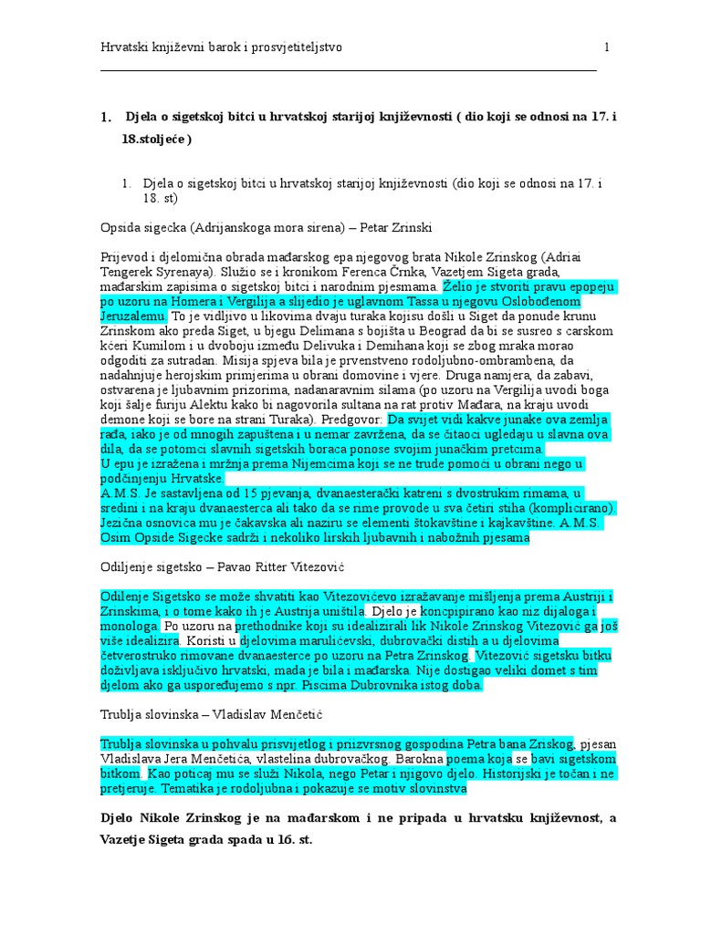 Skripta Za Barok | PDF