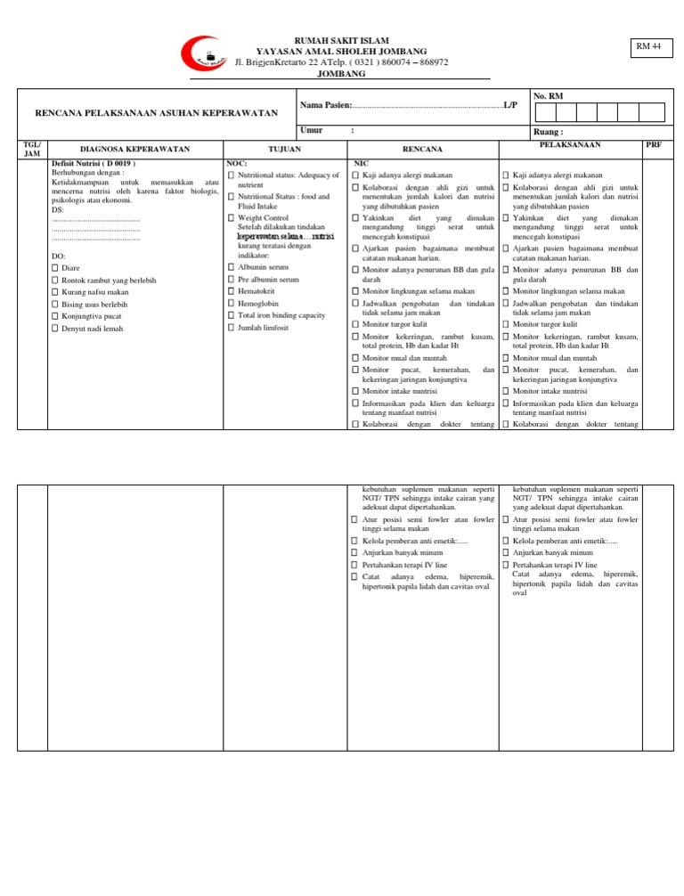 Defisit Nutrisi | PDF