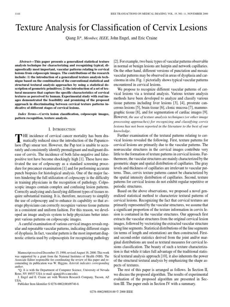 Texture TMI | Download Free PDF | Probability Distribution | Cervical ...