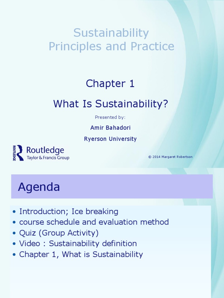 CKSS100, Fundamentals of Sustainability, Chapter01 | PDF ...