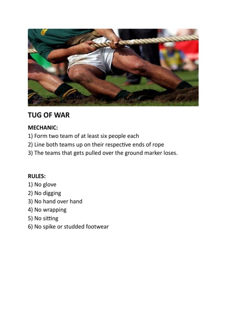 Tug of War: Mechanic | PDF | Table Tennis | Volleyball