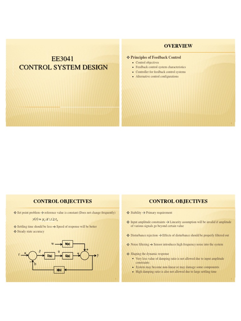 EE3041 Control System Design: Principles of Feedback Control | PDF ...