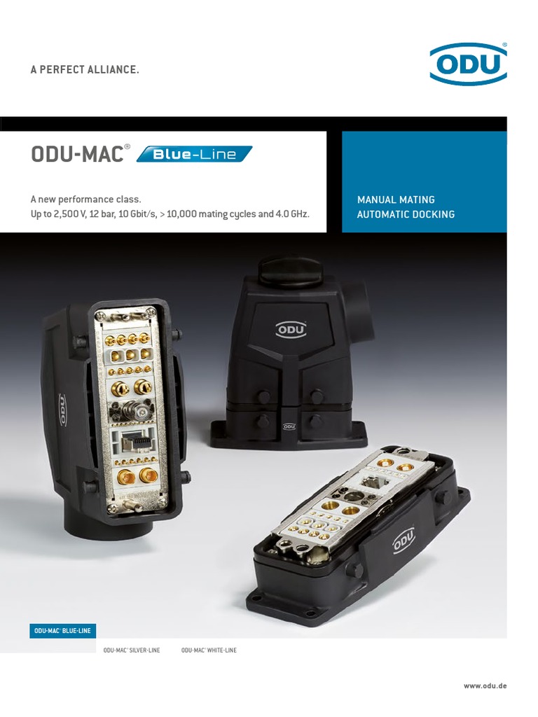 ODU-MAC Blue-Line Open Modular Connector System PDF | PDF | Coaxial ...