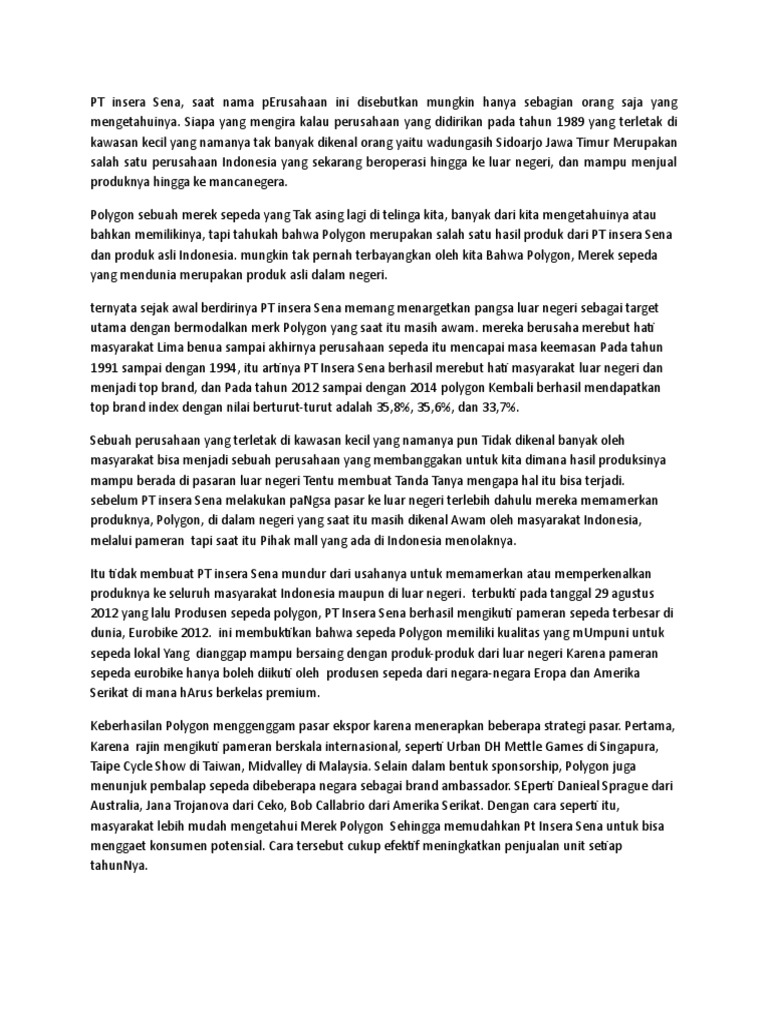 PT Insera Sena 2 | PDF