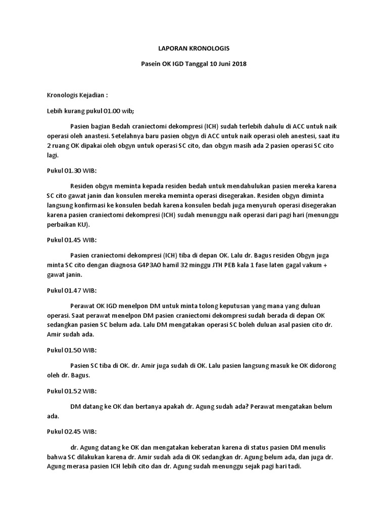 Laporan Kronologis | PDF