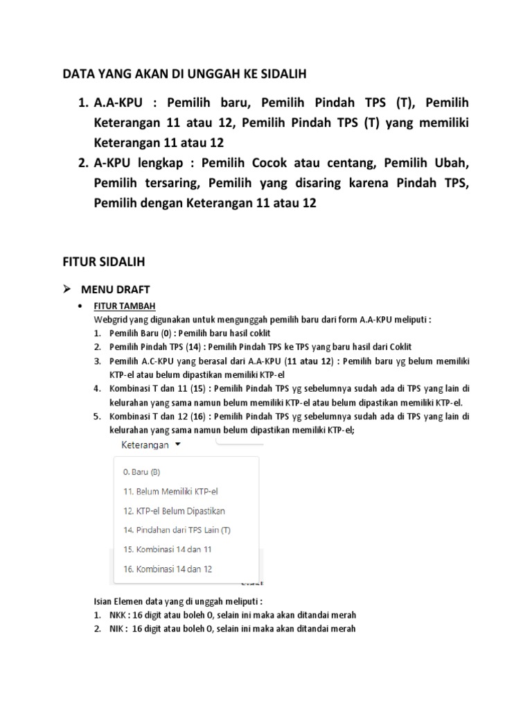 Sidalih Fitur PDF | PDF | Pengelolaan Keuangan & Uang