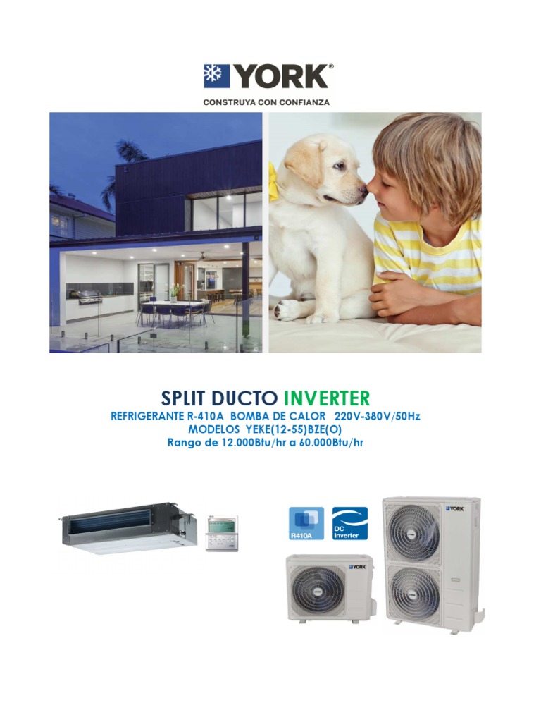1 - Ficha Técnica - Split Ducto - INVERTER | PDF | Termodinámica | Gases