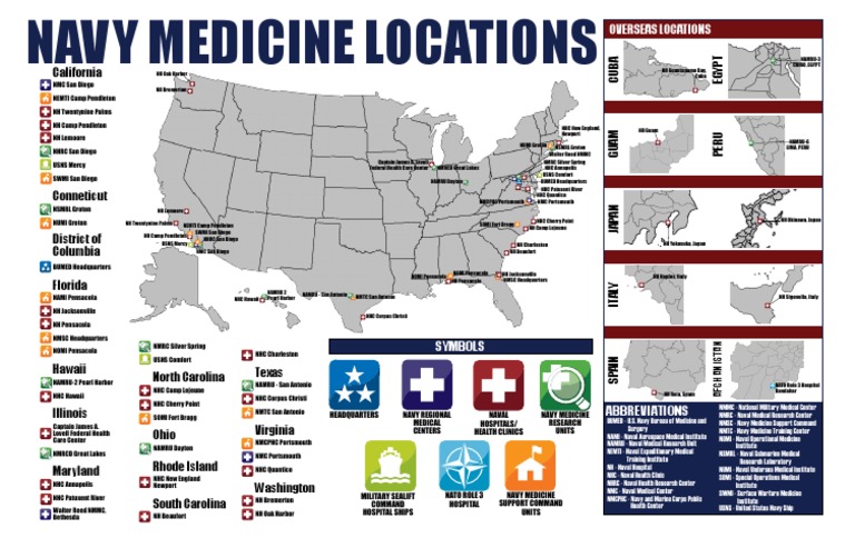 Navy Medicine Map | PDF | United States Navy | Ships Of The United States