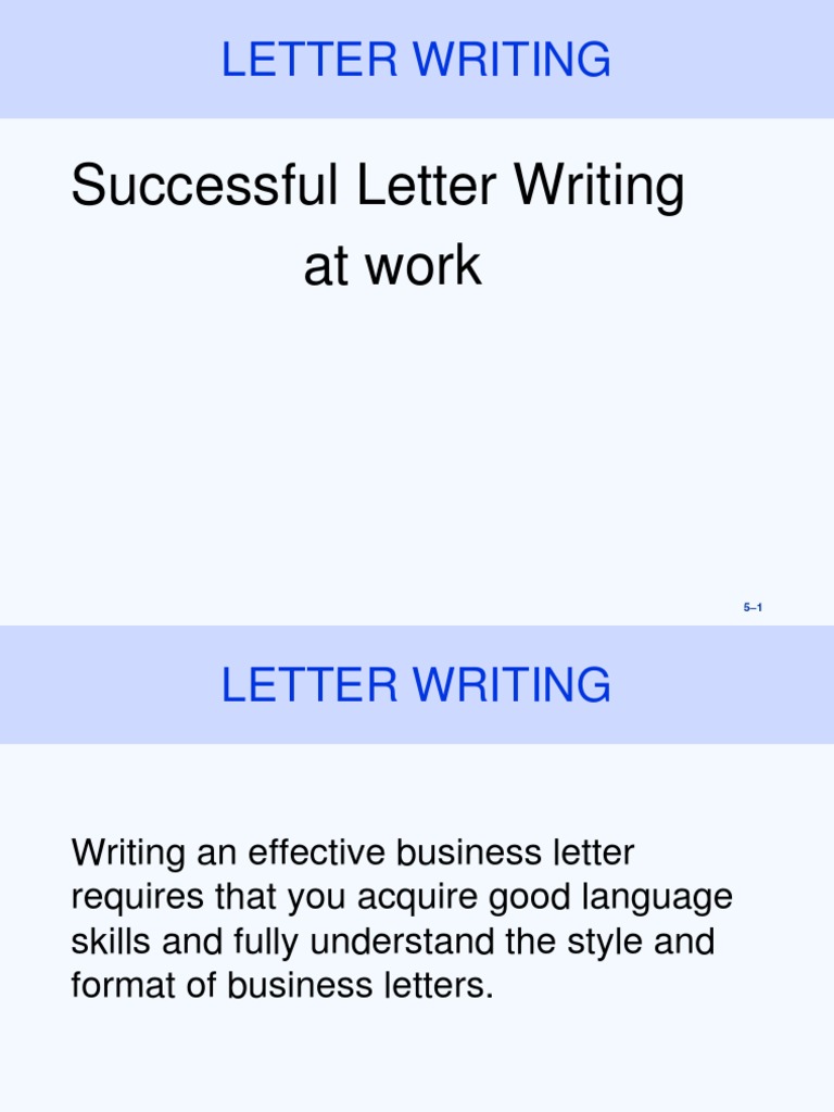 Successful Letter Writing at Work | PDF | Proofreading | News