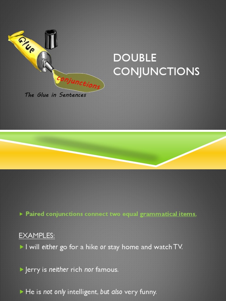 Double Conjunctions Guide | PDF | Verb | Morphology