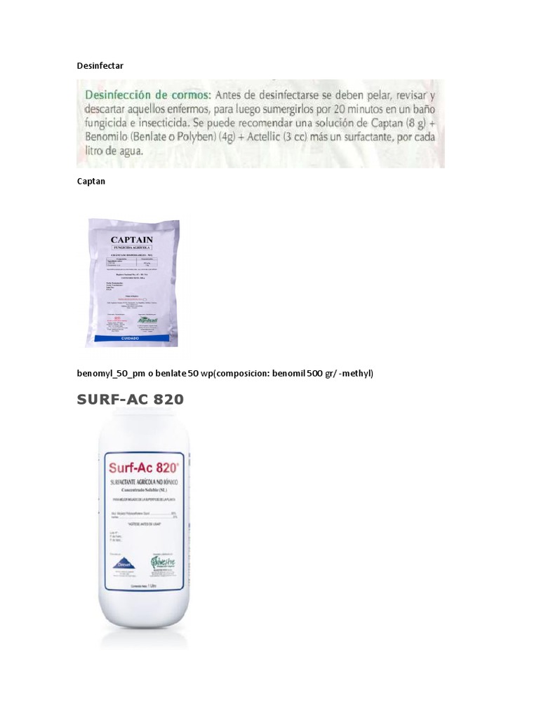 SURF-AC 820: Desinfectar | PDF