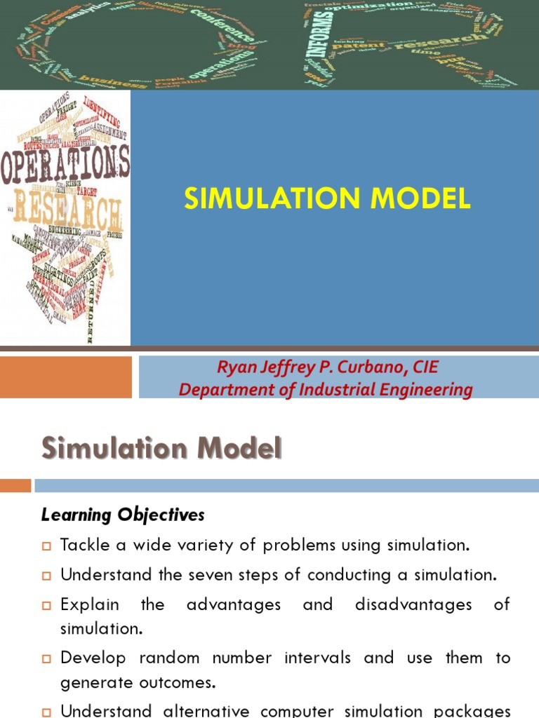 Simulation Model Lec04 | PDF | Simulation | Probability Distribution