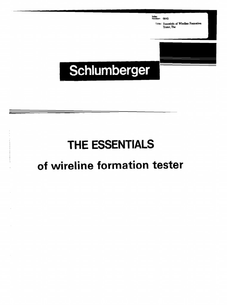 The Essentials of Wireline Formation Tester | PDF | Pressure | Valve