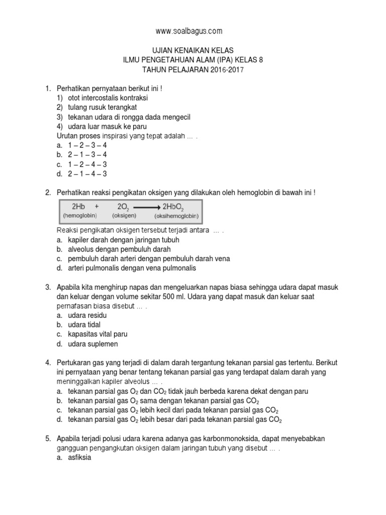 Soal Ukk Ipa Kelas 8 Kurtilas | PDF