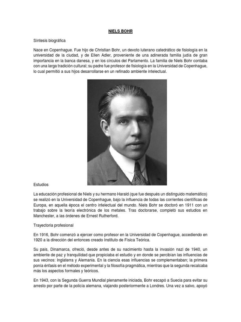 Niels Bohr | PDF | Niels Bohr | Átomos