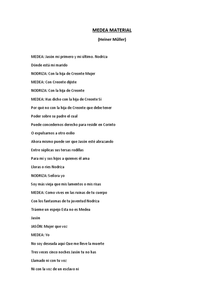Medea Material | PDF | Jason | Naturaleza